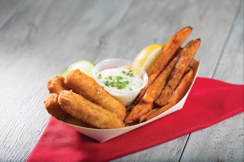 Crispy Fish Sticks with Sweet Potato Fries | HIPAC Foods